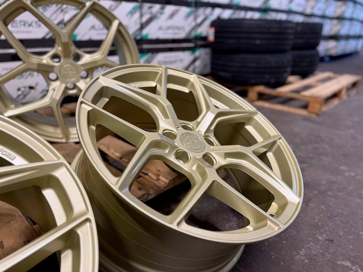 19" Aluwerks XT2-FF wheels Magneto Champagne Gold fits Audi BMW Merced ...
