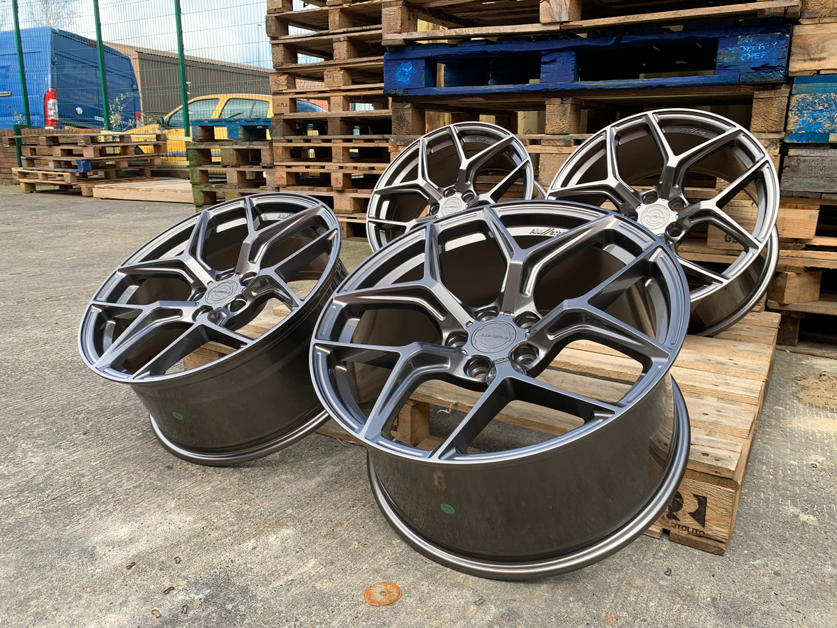 19" Aluwerks XT2 wheels Gloss Bronze Grey fits Audi BMW Mercedes VW Fo ...