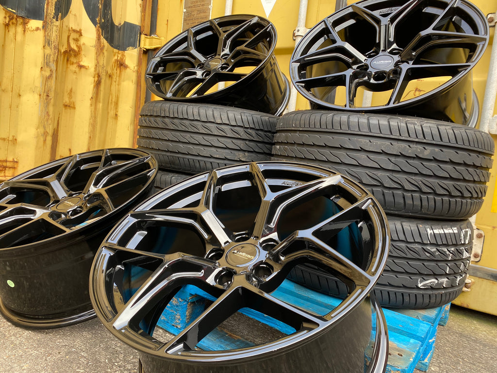 19" Aluwerks XT2-FF wheels Black fits Audi BMW Mercedes VW Ford Vauxha ...