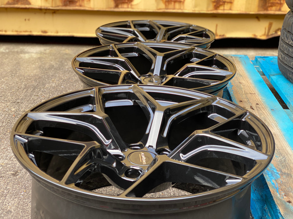 19" Aluwerks XT2-FF wheels Black fits Audi BMW Mercedes VW Ford Vauxha ...
